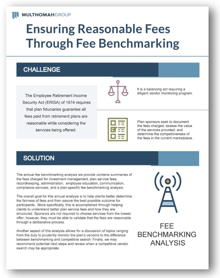 Retirement Plan Fee Benchmarking Case Study