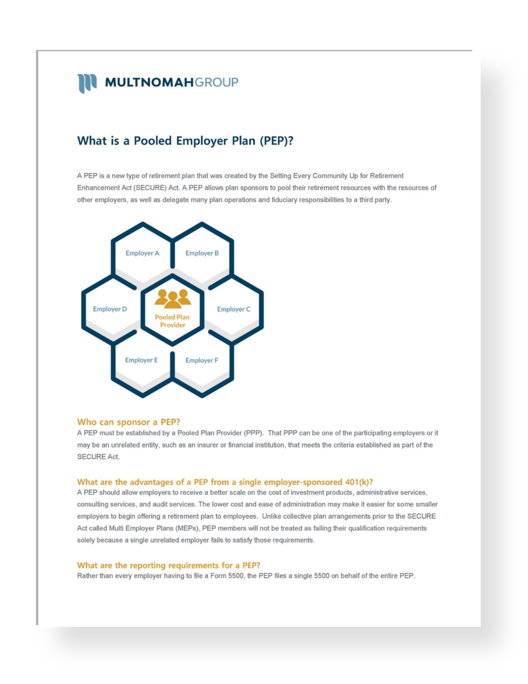 Pooled Employer Plans (PEPs)