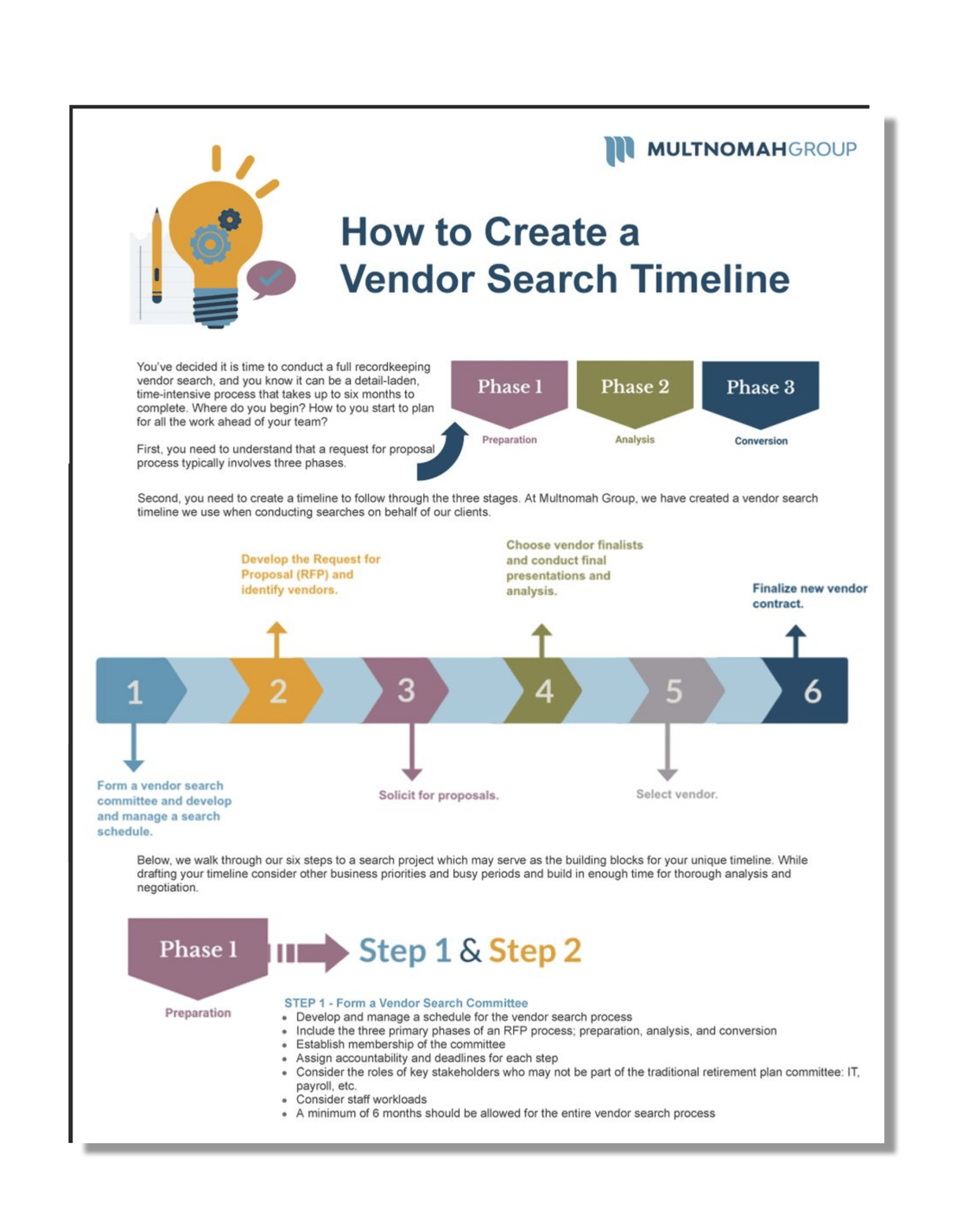 How to Create a Vendor Search Timeline