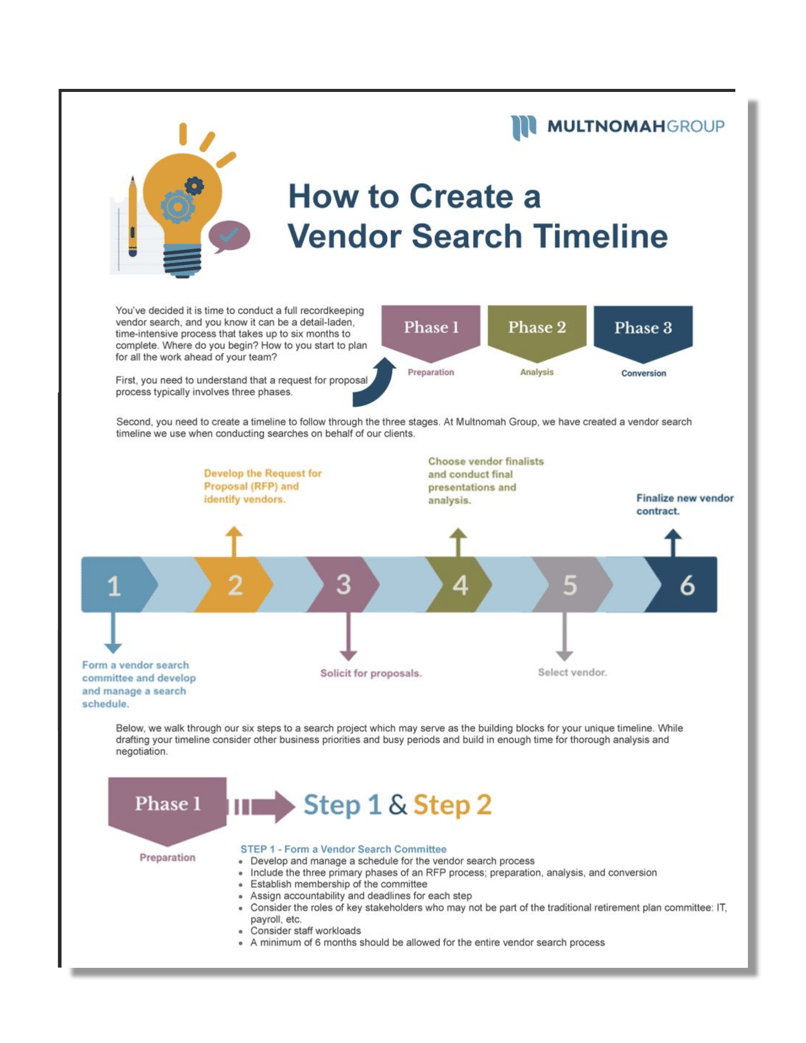 How to Create a Vendor Search Timeline