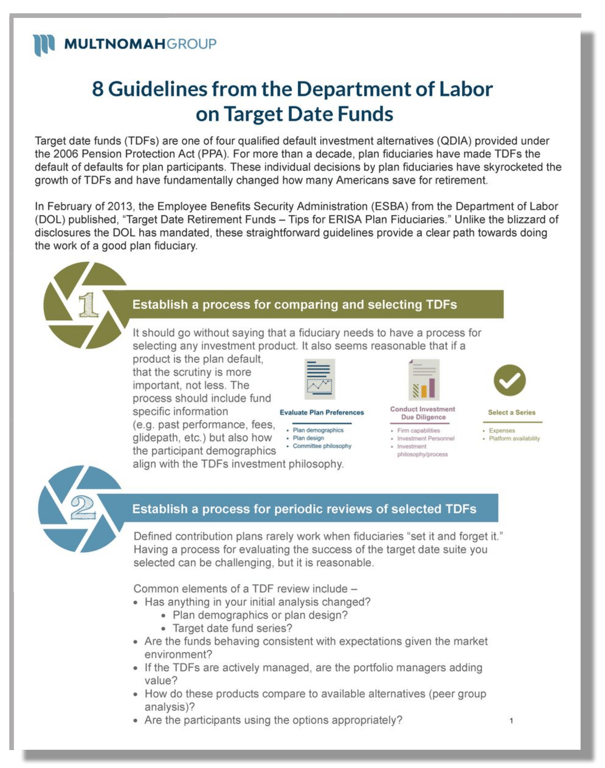 DOL Target Date Fund Guidelines